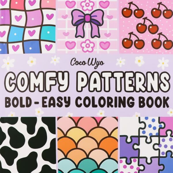 Cartoon Pattern Cute Patterns Coloring Book - MirayStore